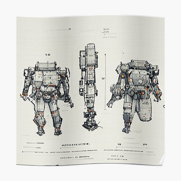 "Mecha Sans" Poster for Sale by PanzerJoe | Redbubble