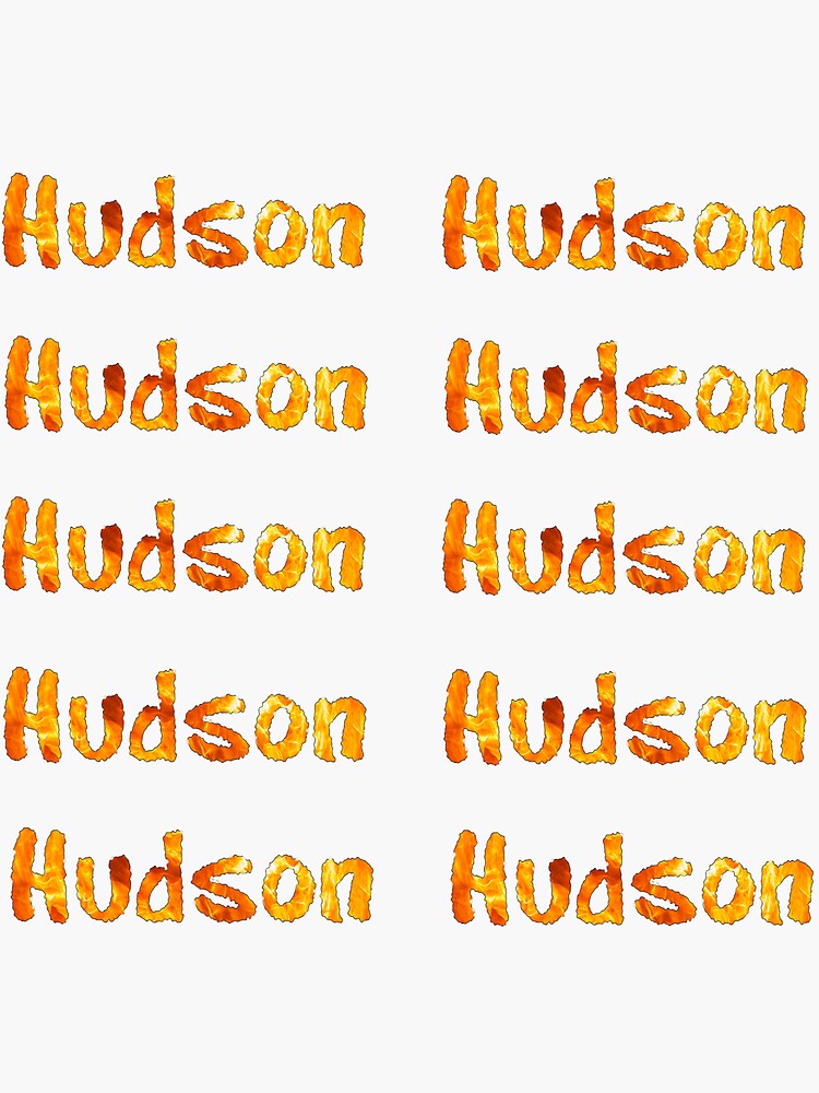 "Hudson flames name sticker pack." Sticker for Sale by tshirtsmash ...