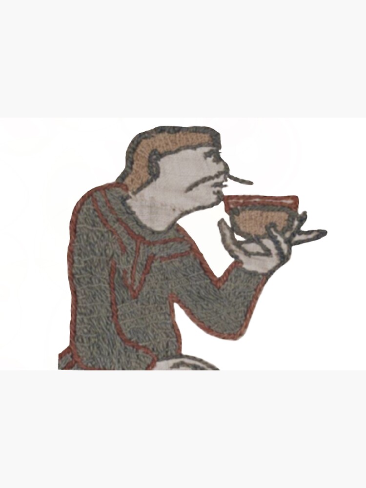 "Bayeux Tapestry Man With Moustache Eats Soup" Sticker for Sale by ...
