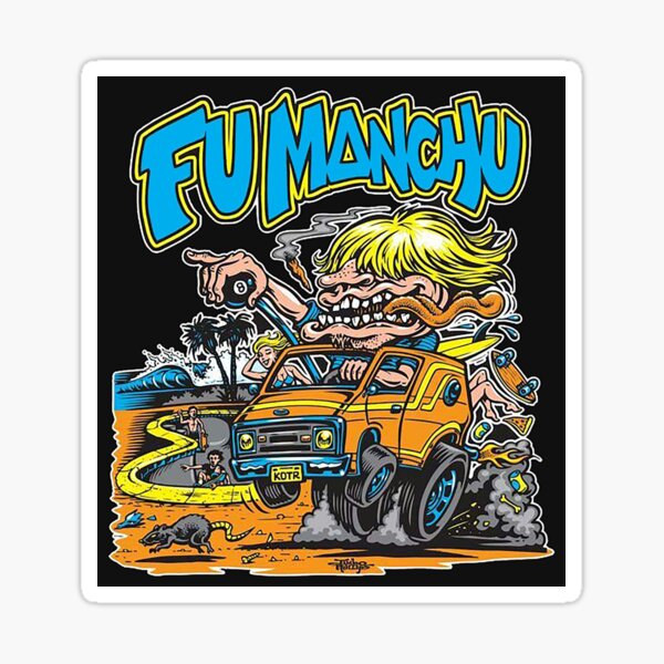 "fu manchu" Sticker for Sale by gbims4j | Redbubble