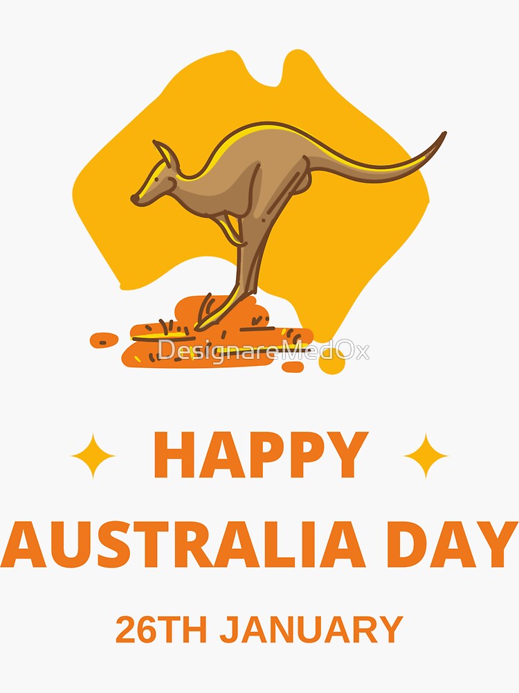 "Happy AUSTRALIA day 26th JANUARY 2023 stickers" Sticker for Sale by ...