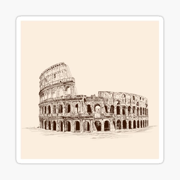 "The Colosseum" Sticker for Sale by Art-Zhela | Redbubble