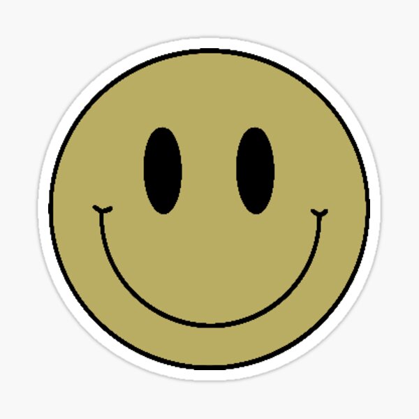 "Yellow Smiley Face" Sticker for Sale by abigalerose | Redbubble