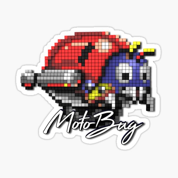 "3D Pixel Gaming Characters - MotoBug" Sticker by howmanytriangle ...
