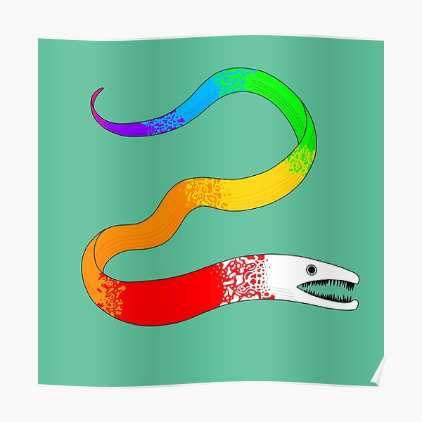 "Rainbow Eel" Poster for Sale by SpaceDiver-001 | Redbubble