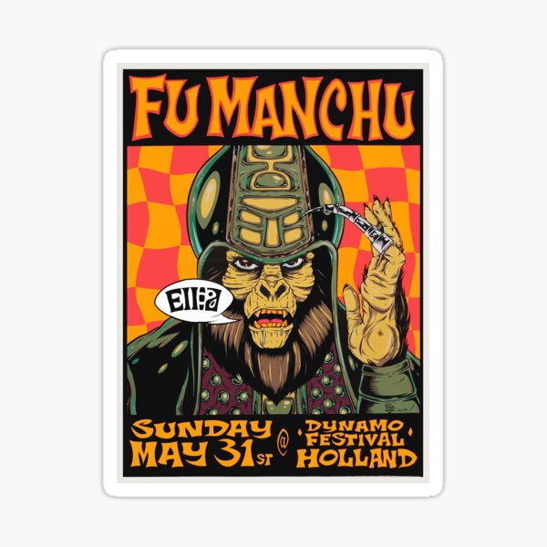 "fu manchu" Sticker for Sale by gbims4j | Redbubble