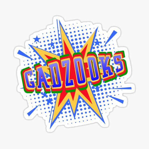 Pegatina «Funny Retro Comic Style Gadzooks el diseño de maldiciones sin ...