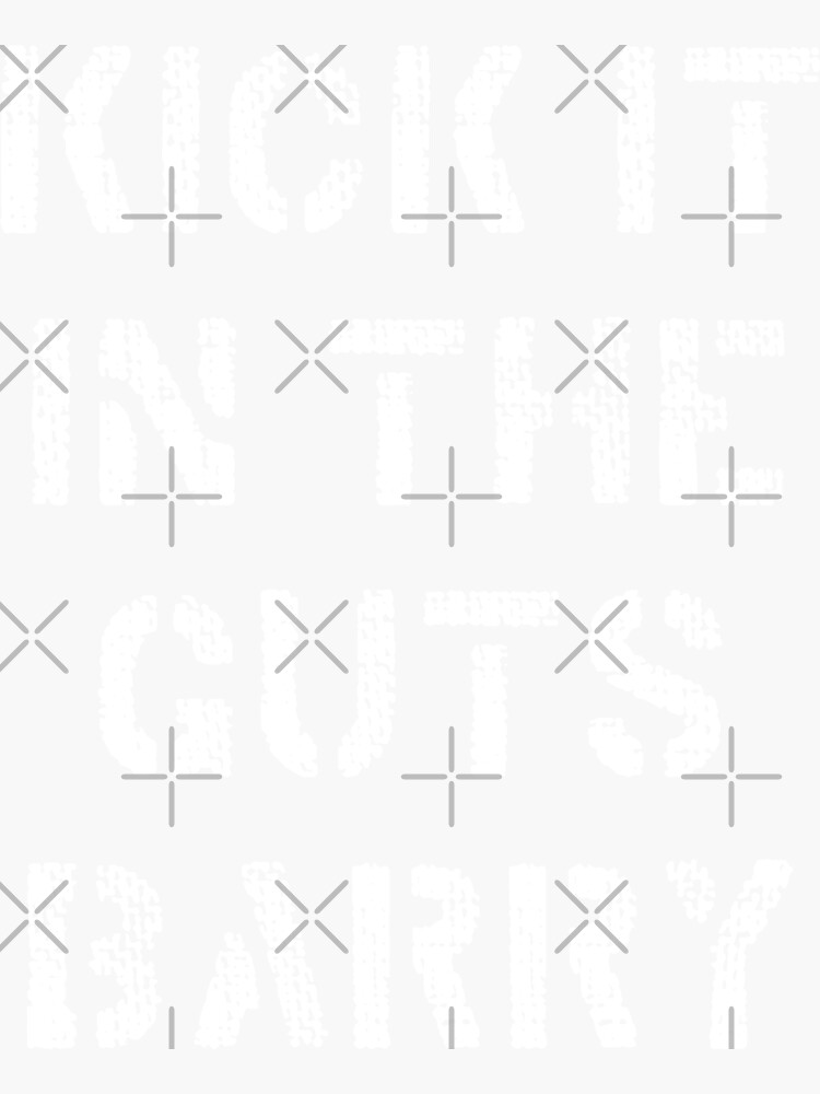 "KICK IT IN THE GUTS BARRY" Sticker for Sale by randomindustry | Redbubble