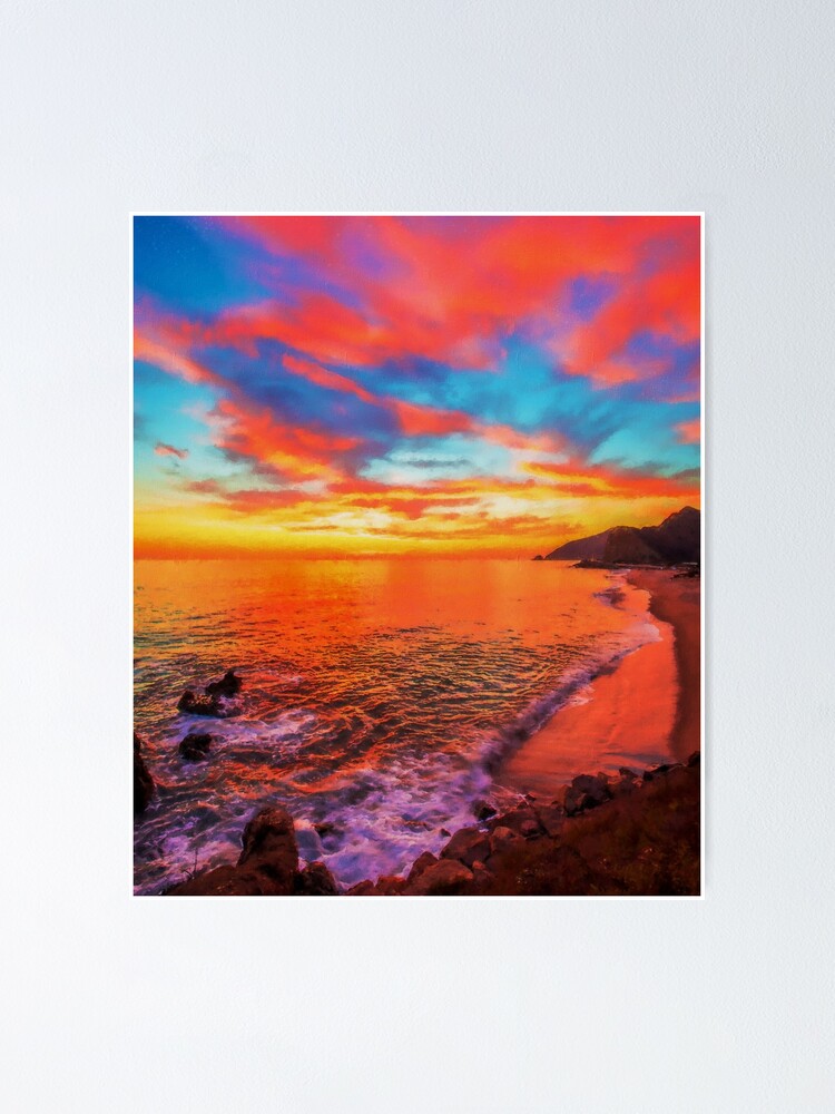 "Malibu Leo Carrillo Beach Sunset, Malibu Point Dume Coast Aesthetic ...
