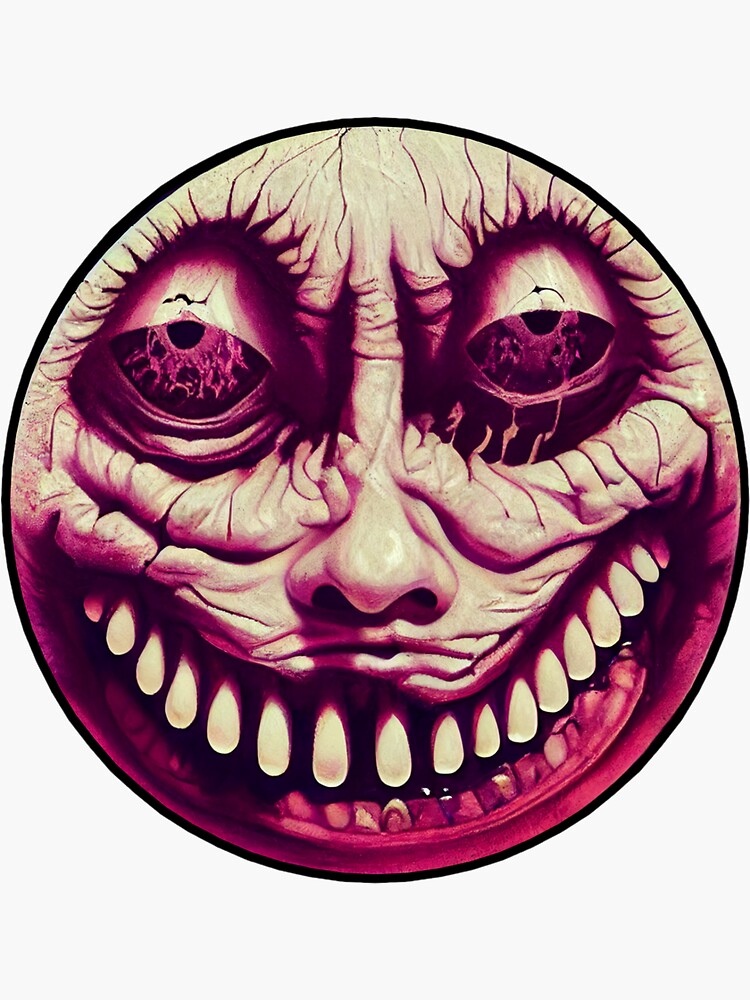 "Gothic Smiley Face version 10" Sticker for Sale by SmileyDan | Redbubble