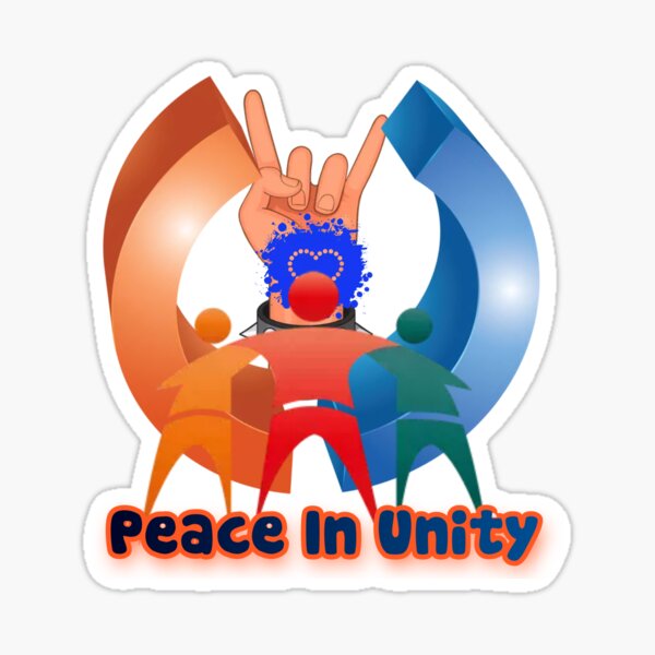 "Peace In Unity" Sticker for Sale by Leo3611 | Redbubble
