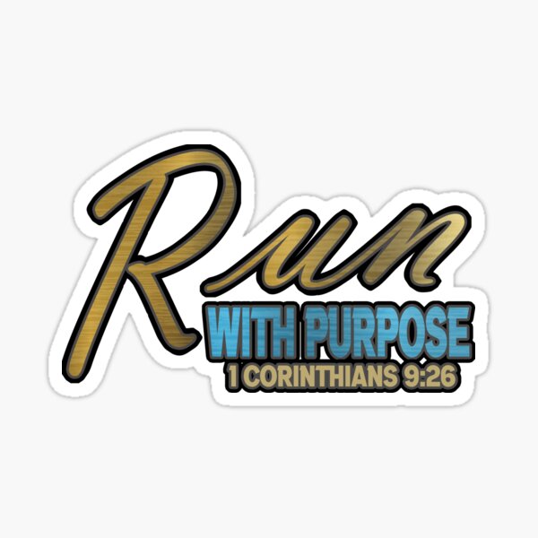 "Run With Purpose 1 Corinthians 9 26 Christian Running Inspirational ...