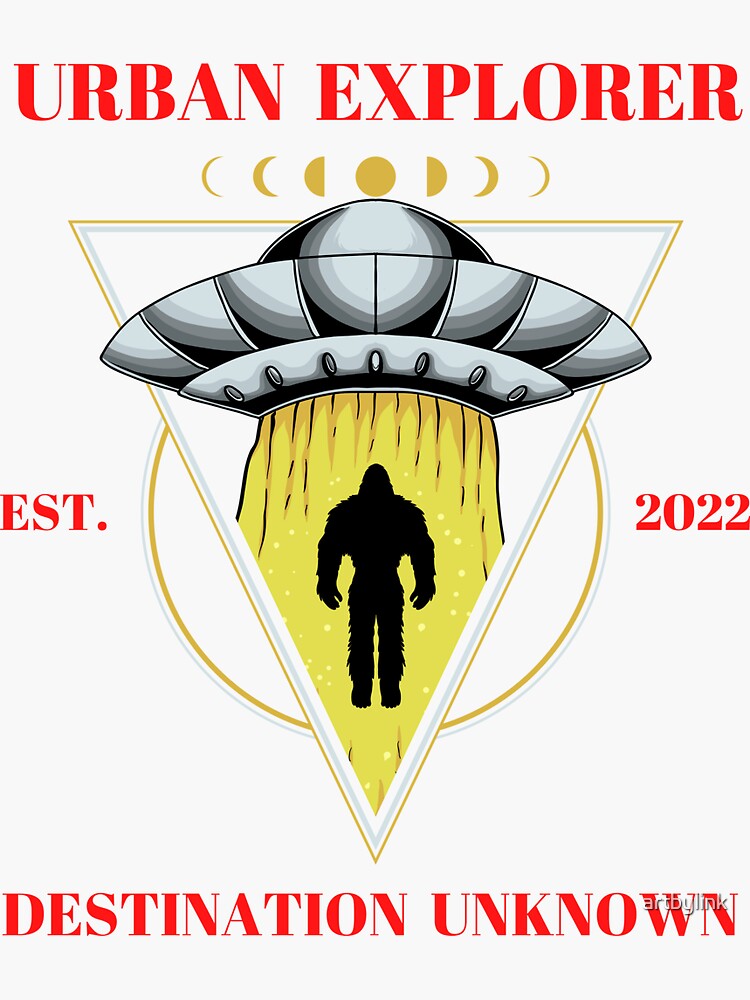 "Urban Explorer Destination Unknown" Sticker for Sale by artbylink ...