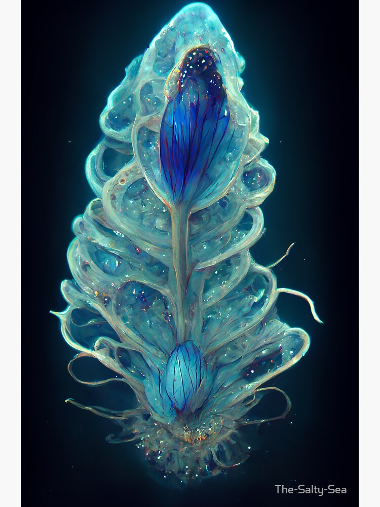 "Deep Sea Life in Blue" Sticker for Sale by The-Salty-Sea | Redbubble
