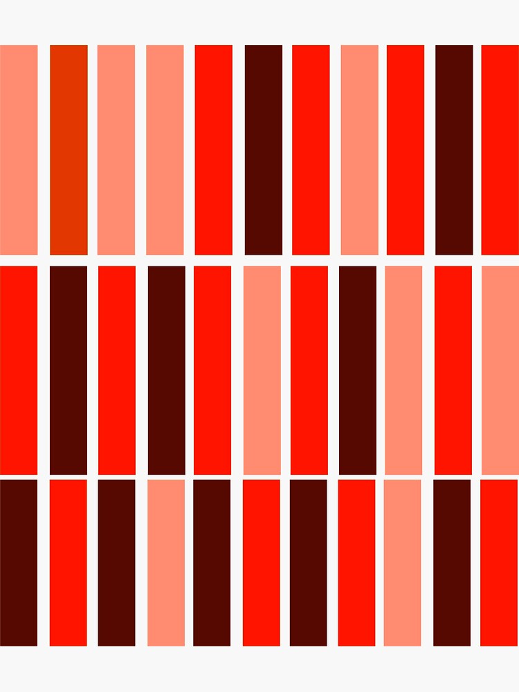"cool shaped red and ligh red rectangles" Sticker for Sale by opilo ...