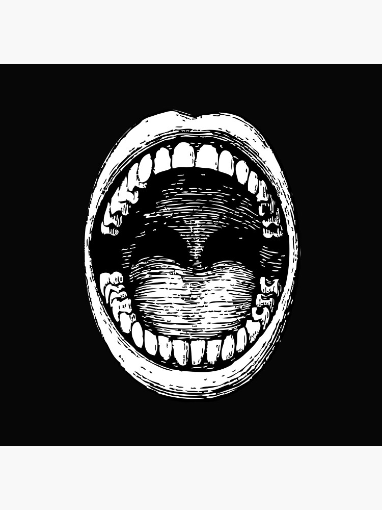 "biting teeth line drawing" Photographic Print for Sale by ...