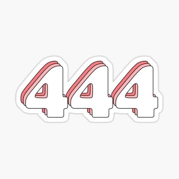 "444 Angel Number" Sticker for Sale by motivationlife7 | Redbubble