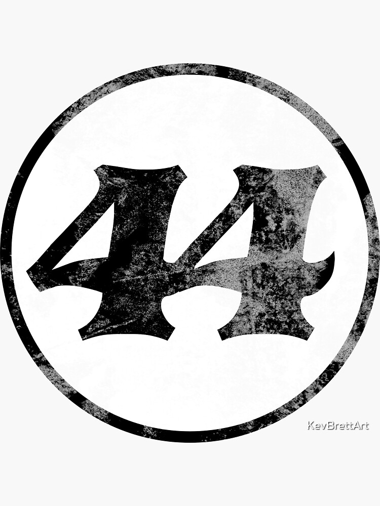 "Vintage Classic Circle Retro 44 Racing Car Decal Number" Sticker for ...