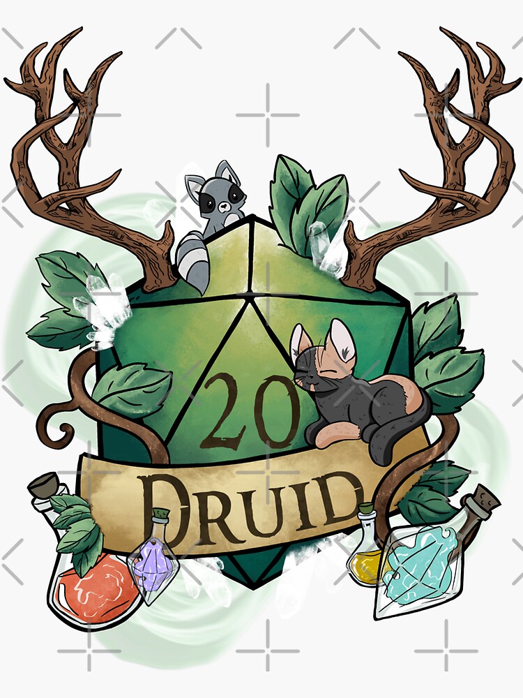 "Druid DnD" Sticker for Sale by Willow Nox | Redbubble