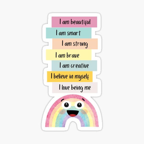 "Positive Affirmations for Children" Sticker for Sale by cuterasberry ...