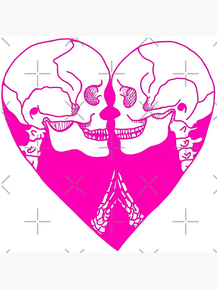 "Forever love, pink outline" Poster for Sale by Wolf-Moon-Mumma | Redbubble