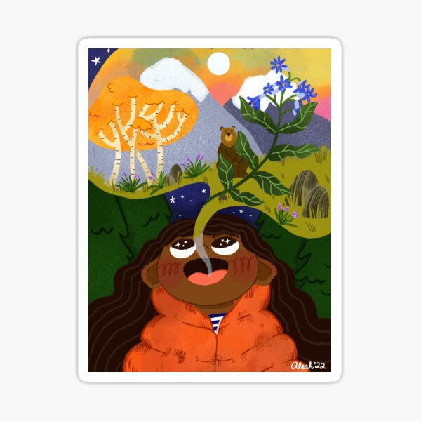 "Breath of Fresh Air" Sticker for Sale by aleahappling | Redbubble