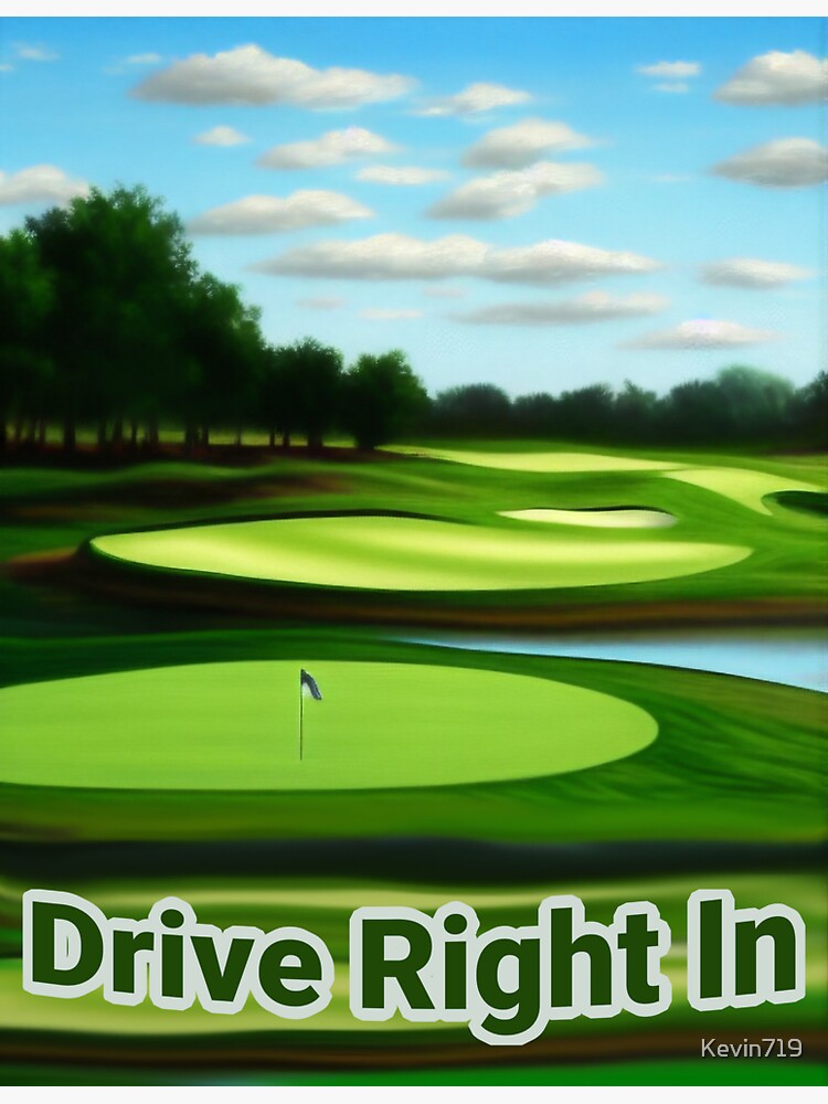 "Drive Right In: Golf Scene" Sticker for Sale by Kevin719 | Redbubble