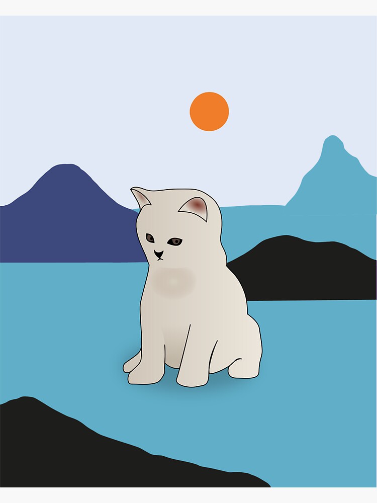 "lim heng swee, lim heng swee art, lim heng swee art cat" Sticker for ...