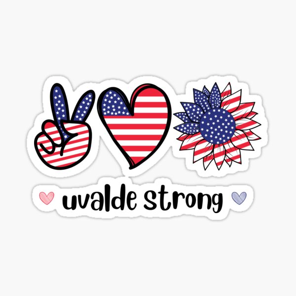 "uvalde strong texas " Sticker for Sale by Worthy4You | Redbubble