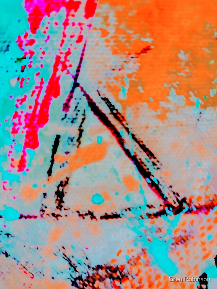 "Bright Neon Abstract Paint Splatter Triangle" Sticker for Sale by ...