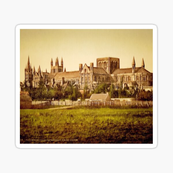 "Peterborough Cathedral, from the south, England, 1238 " Sticker for ...