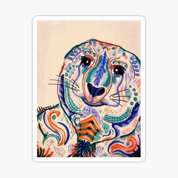 "Patterned Seal Pup" Sticker for Sale by HeartonSleeves | Redbubble