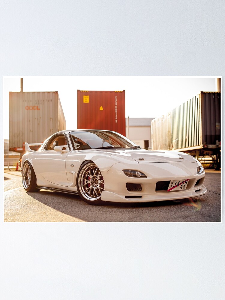 "White Rx7 FD" Poster for Sale by shanilhasantha | Redbubble