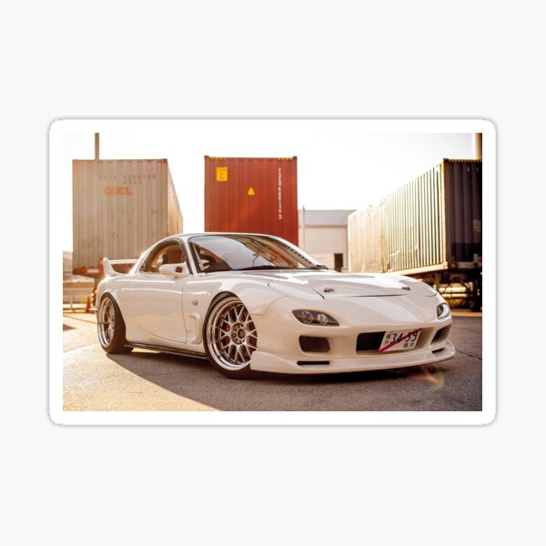 "White Rx7 FD" Sticker for Sale by shanilhasantha | Redbubble