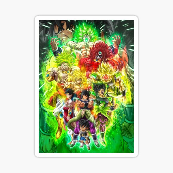 "BROLY" Sticker for Sale by Elizabeth5685 | Redbubble