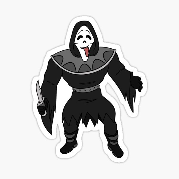 "Scary Movie Ghostface MOTU He-Man" Sticker for Sale by Rivalmindss ...