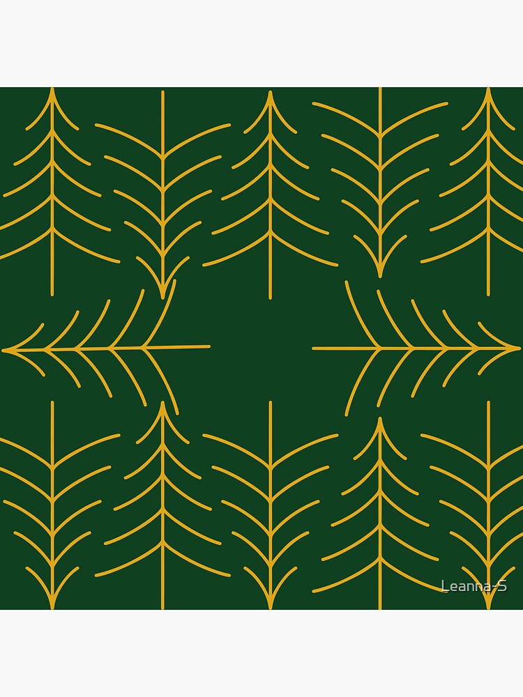 "Gold Pine Trees with Green background" Sticker for Sale by Leanna-S ...