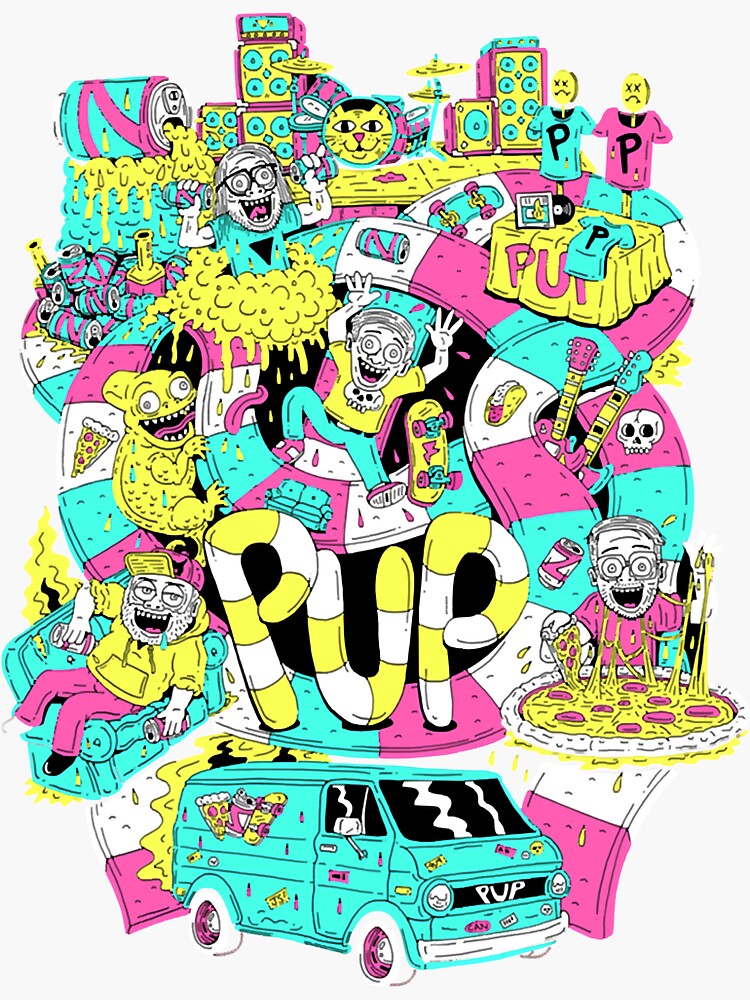 "PUP band logo " Sticker for Sale by Rolanpistran | Redbubble