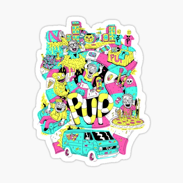"PUP band logo " Sticker for Sale by Rolanpistran | Redbubble