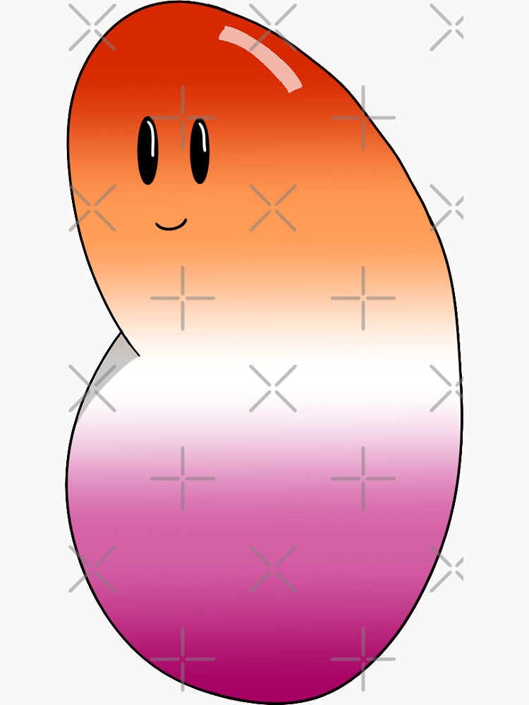 "lesBEAN lesbian bean sticker" Sticker for Sale by nb-bookwyrm | Redbubble