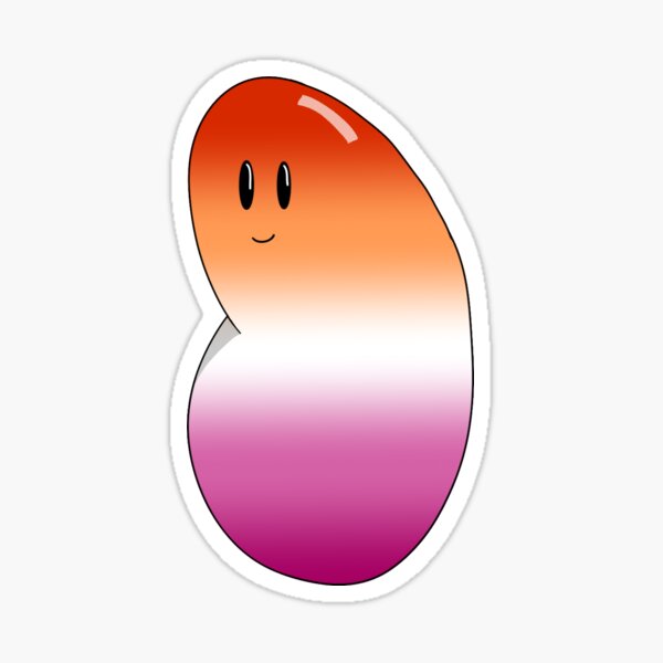 "lesBEAN lesbian bean sticker" Sticker for Sale by nb-bookwyrm | Redbubble