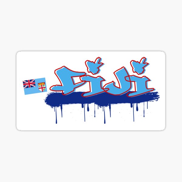 "Fiji" Sticker for Sale by PolyMicroMela | Redbubble