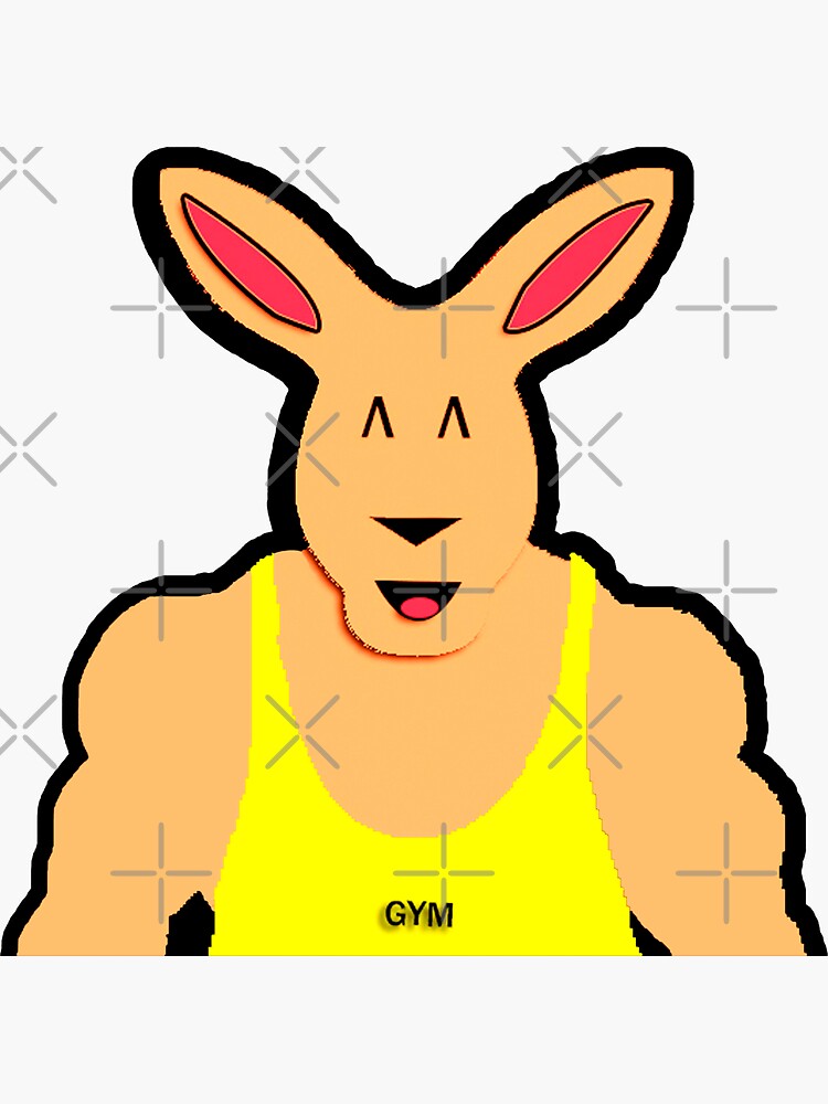 "Kangaroo Built" Sticker for Sale by xquateclothing | Redbubble