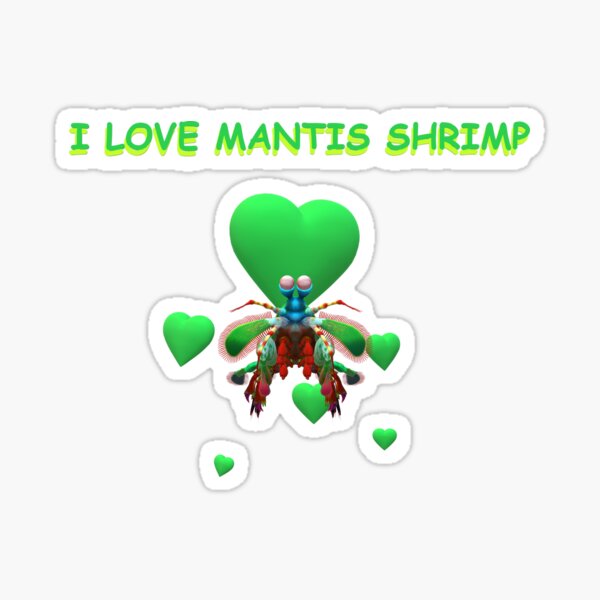 "I love Mantis Shrimp" Sticker for Sale by SkiPPer247 | Redbubble