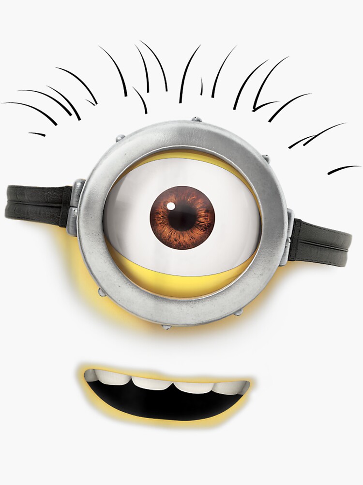 "Despicable Me Minions Carl Open Mouth Graphic" Sticker for Sale by ...