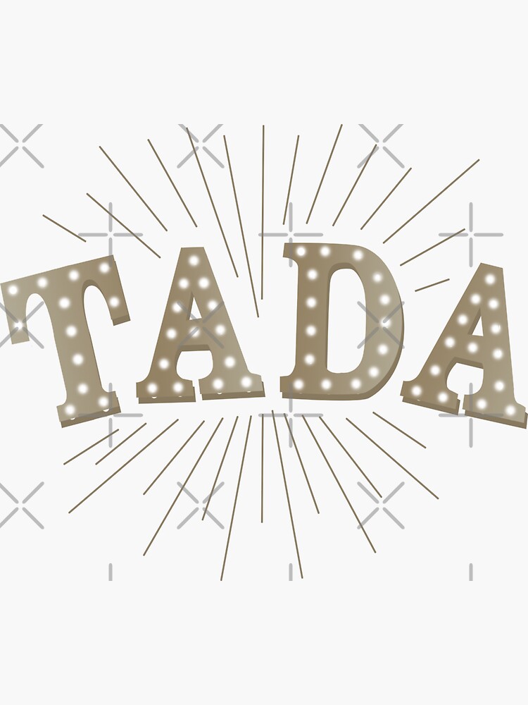 "Tada" Sticker for Sale by kcgfx | Redbubble