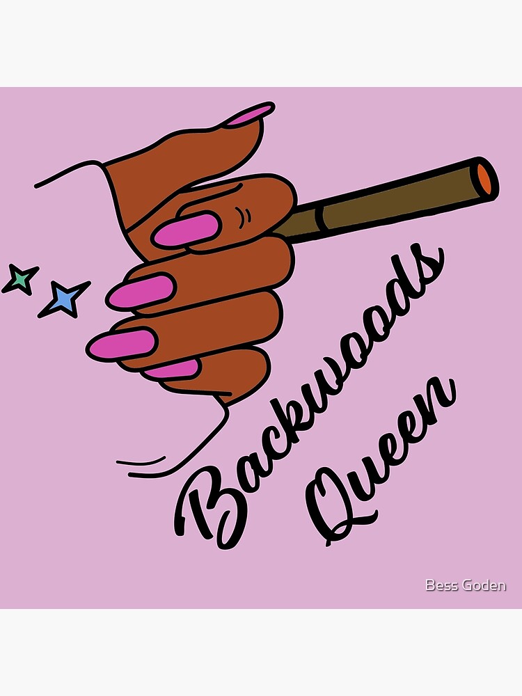 "Backwoods Queen Weed Blunt Black Woman With Hot Pink Nails Design ...