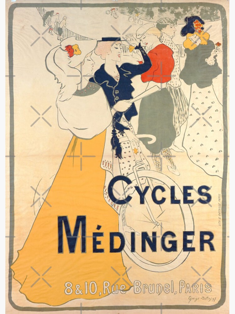 "Advertising Medinger Bicycles Art vintage" Sticker for Sale by ...