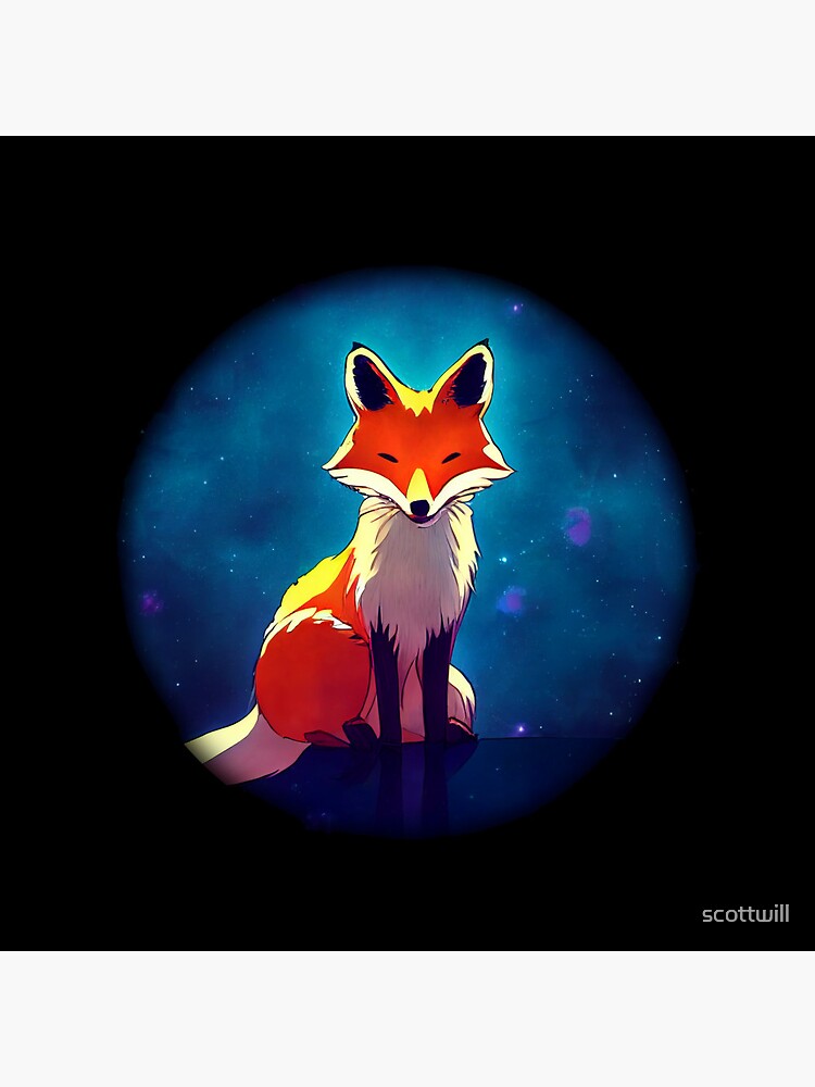 Fox in Space Inspired by Studio Ghibli Pin Button sold by Evan Boff cfa ...