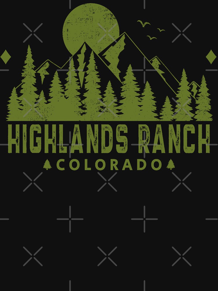"Highlands Ranch Colorado Mountain Souvenir" Active T-Shirt for Sale by ...